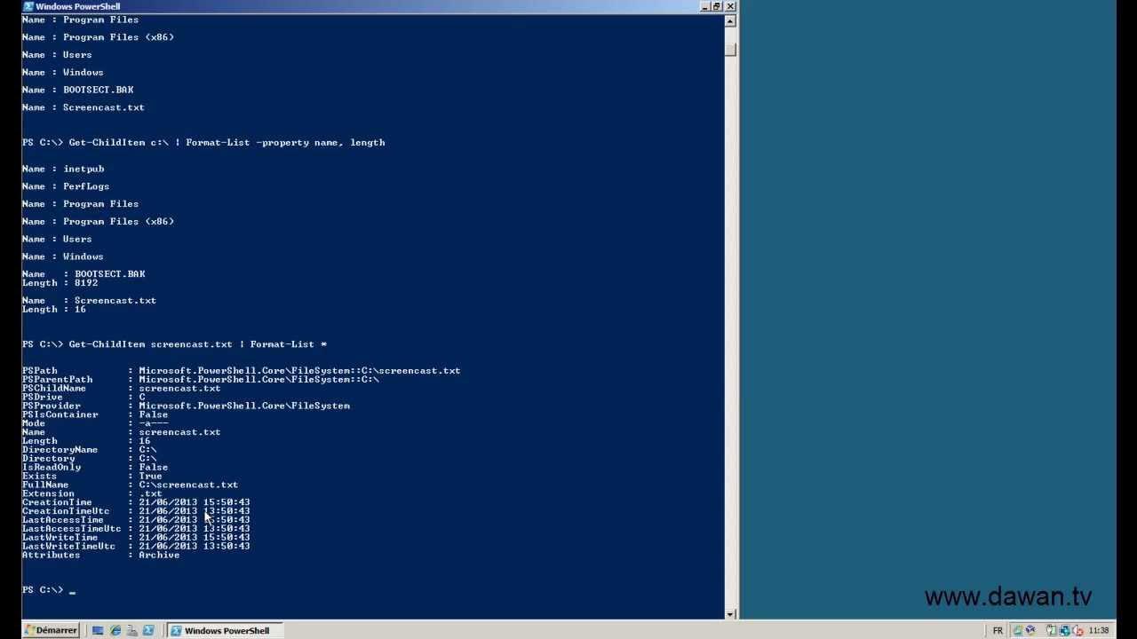 Windows Powershell : Commande Format-List - YouTube