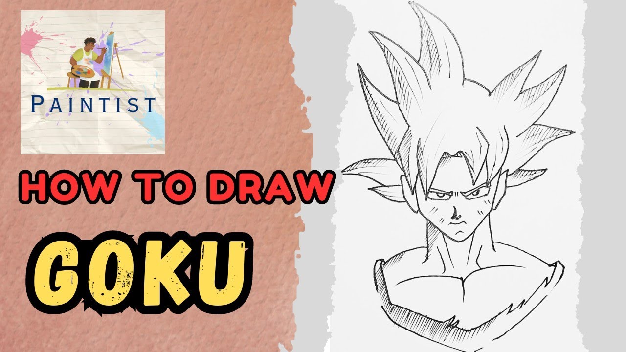 How to draw Goku step by step tutorial || - YouTube