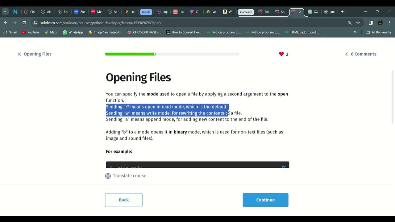 111 Opening Files | Python Developer | Sololearn - YouTube