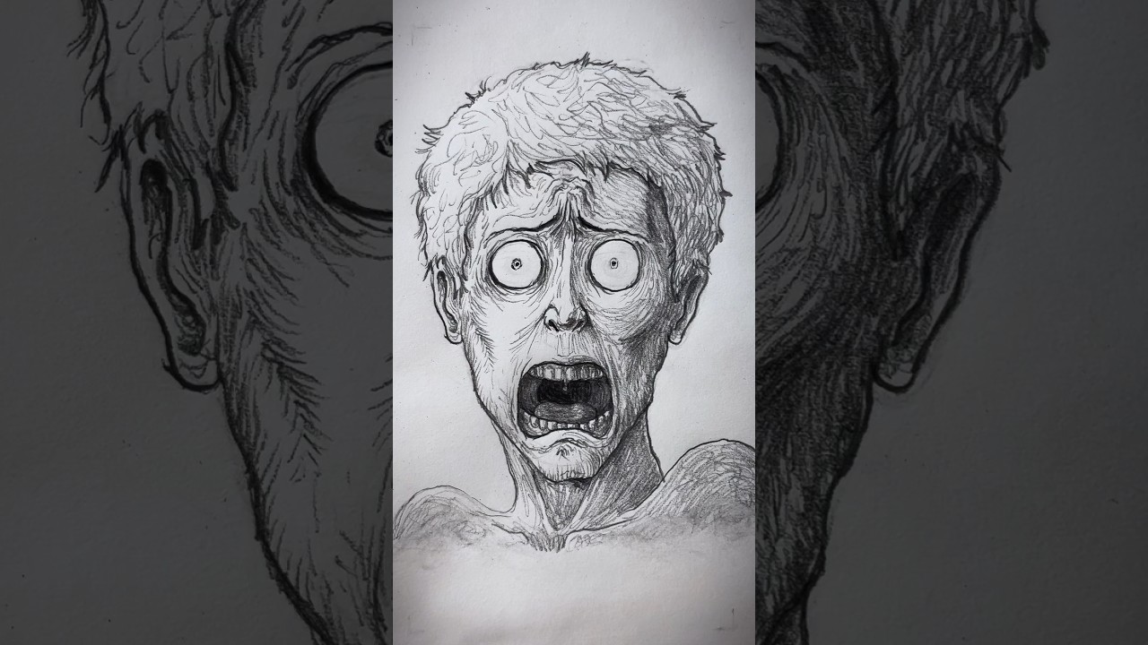 Drawing a Horrified Face! #art #artshorts #drawing #shorts #shortsfeed ...
