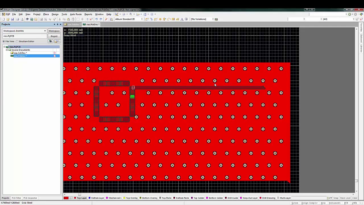 Altium Designer - Via Stitching Und Thermisches Design - YouTube