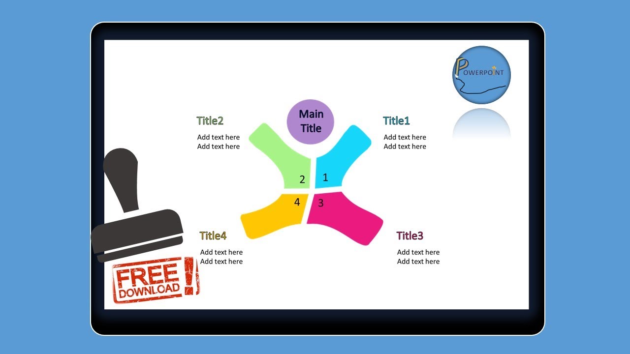 How to make 4 Option Infographic |Tutorial powerpoint | boy shape ...