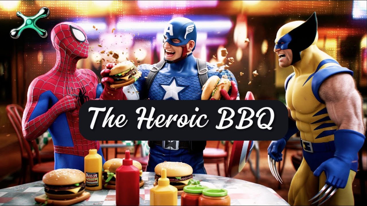 Epic BBQ Party with Spiderman, Captain America & Wolverine 🔥 Marvel ...