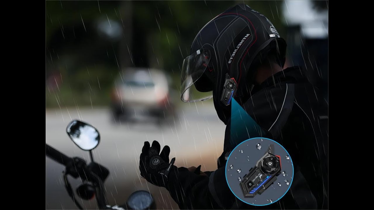 GEARELEC X5 Bluetooth Motorcycle Helmet Headset BT 5.2 with FM Radio ...