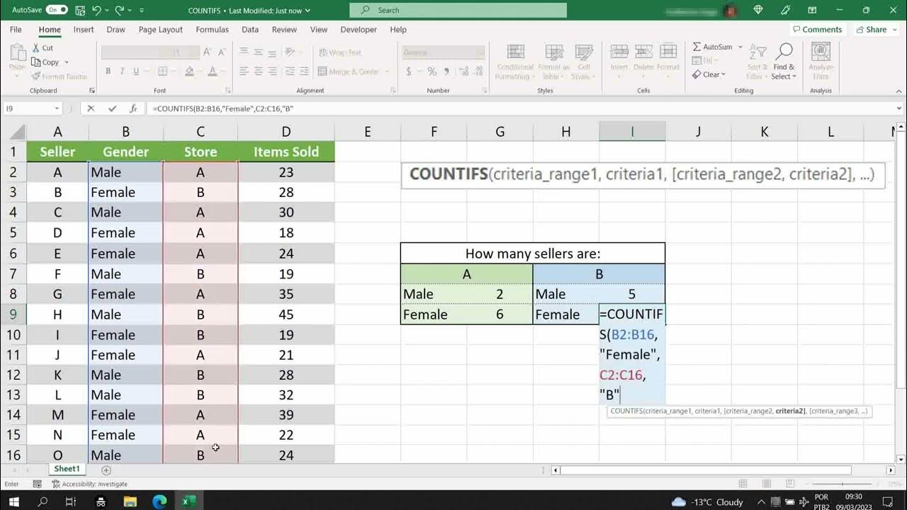 COUNTIFS - Excel in Two Minutes - Easily Explained - YouTube