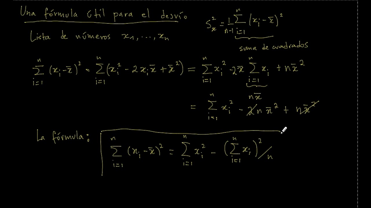 Una fórmula útil para el desvío - YouTube