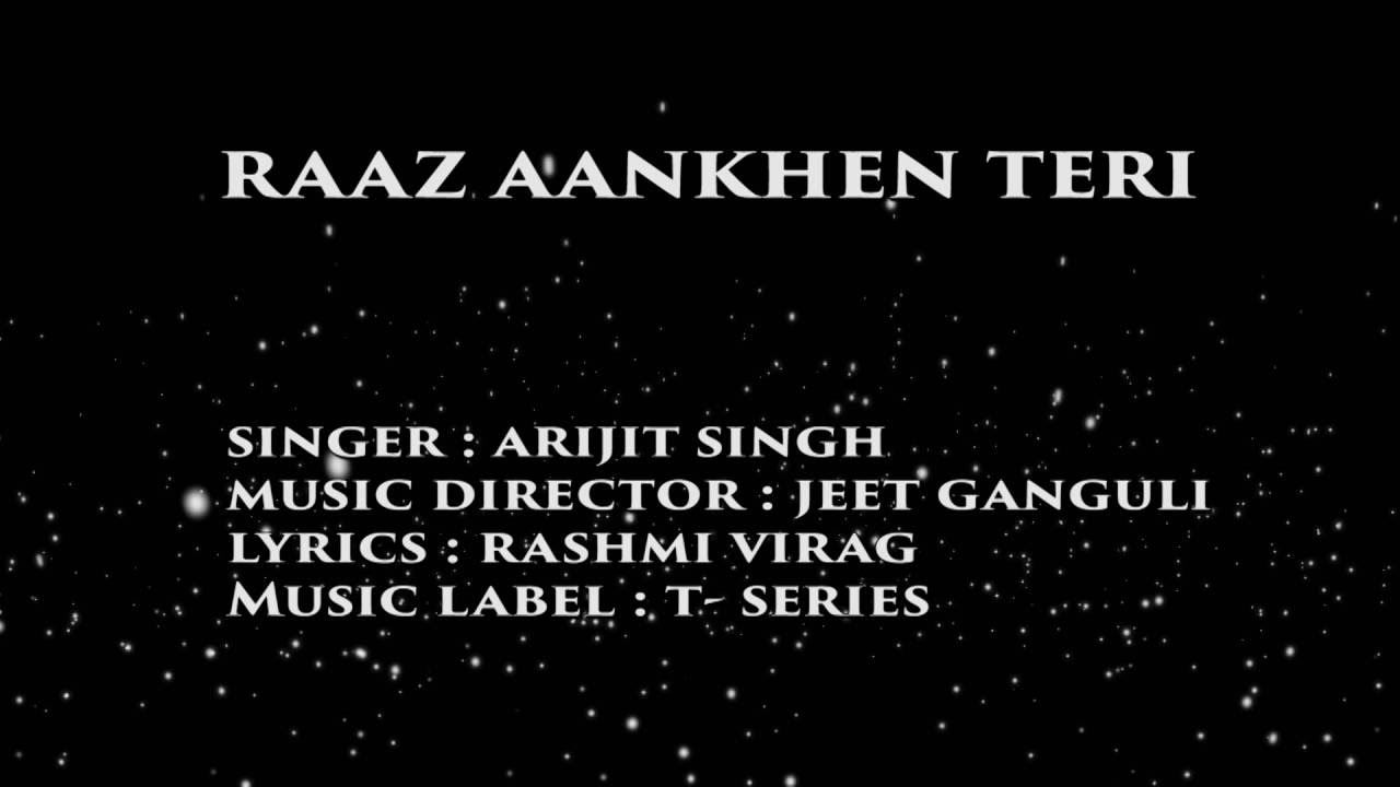 RAAZ AANKHEN TERI Lyrics Video Song | Raaz Reboot | Emraan Hashmi ...