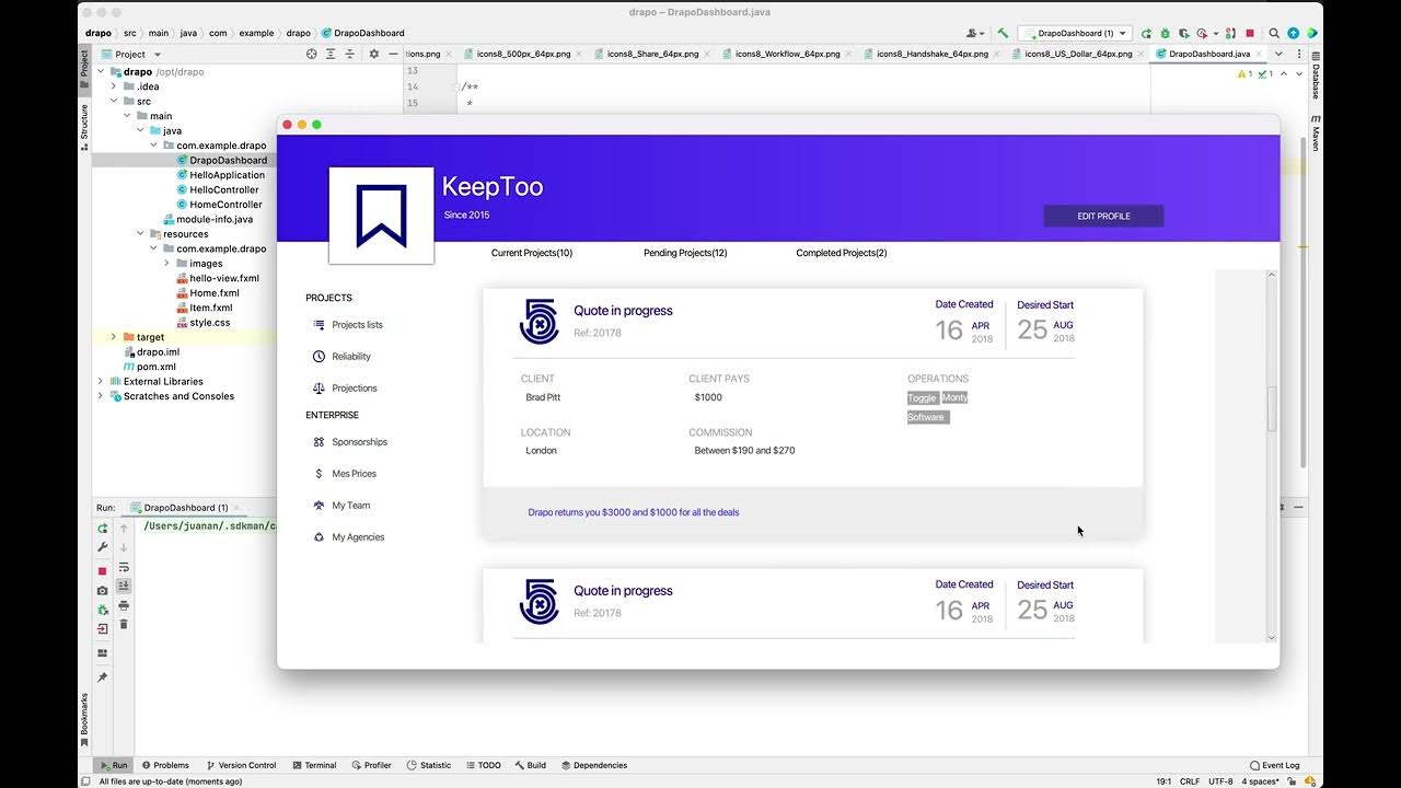 Javafx dashboard example - YouTube