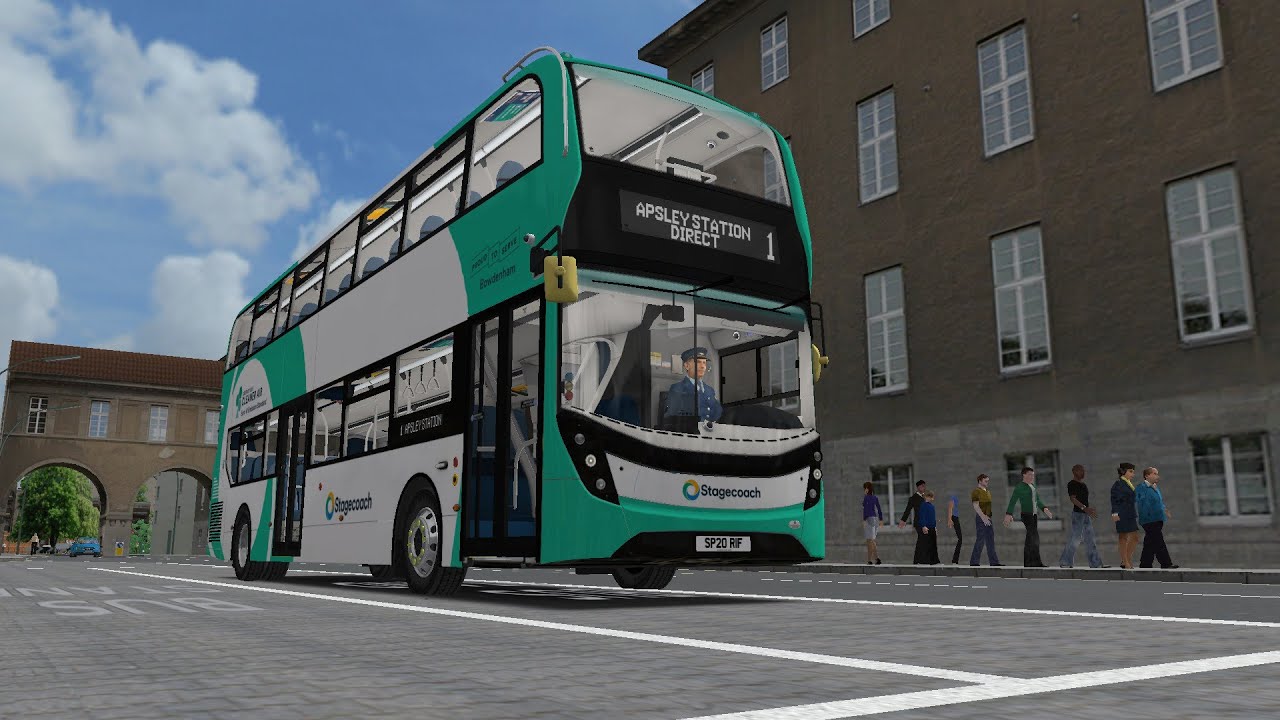 OMSI 2 - Bowdenham V4 (LHD) Route 1 to Apsley Station - YouTube