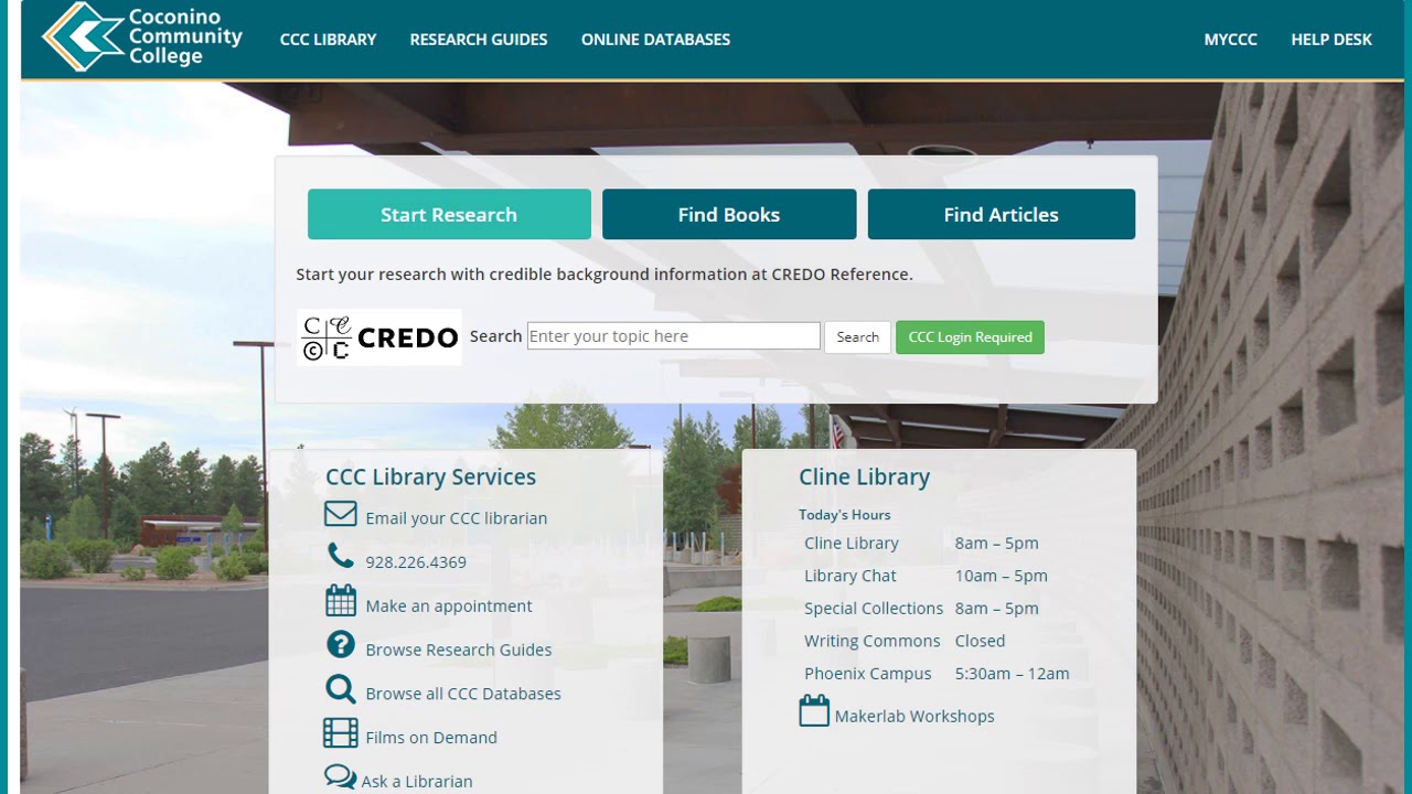 CCC Library Orientation for Students - Fall 2017 - YouTube