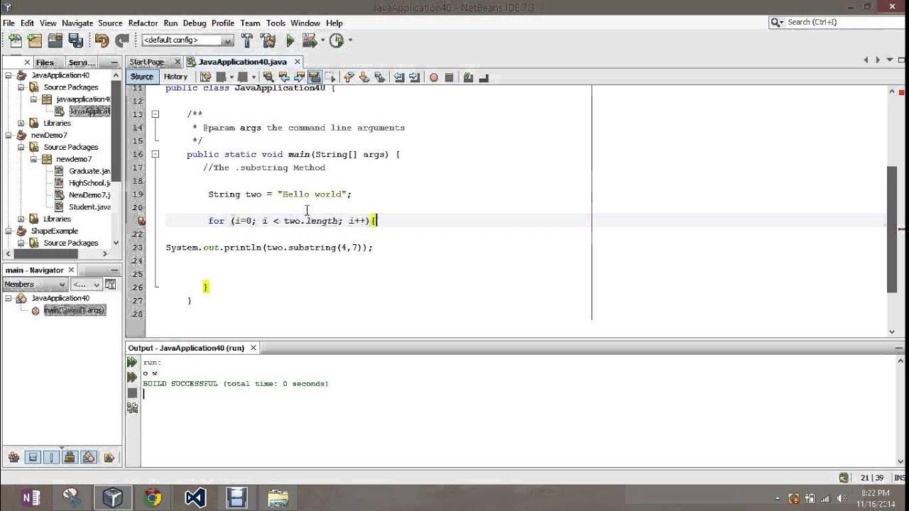 String Class Java substring - YouTube