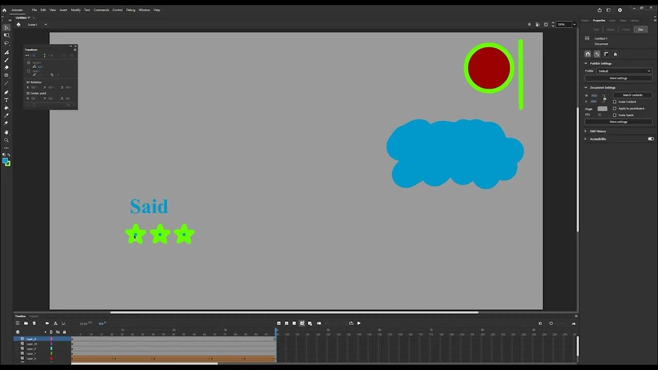 Adobe Animate - Shape Tween - YouTube