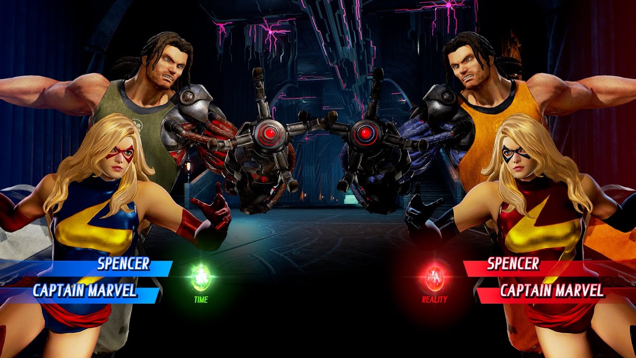 Spencer & Captain Marvel VS Spencer & Red Captain Marvel (Hardest Ai ...