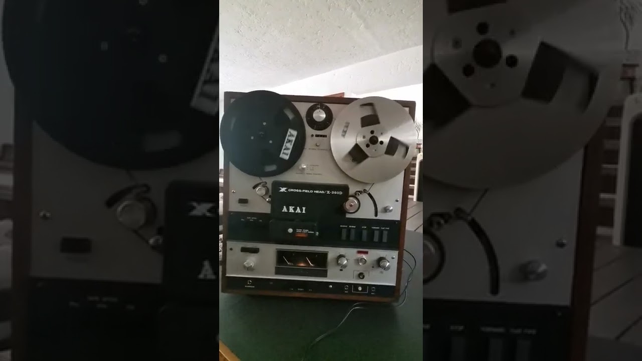 AKAI X-360D reel to reel tape recorder. - YouTube