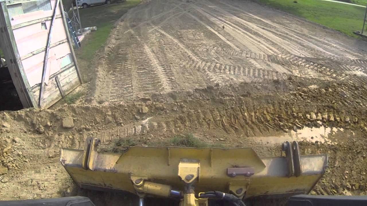 Bulldozer Grading "Blade View" - YouTube