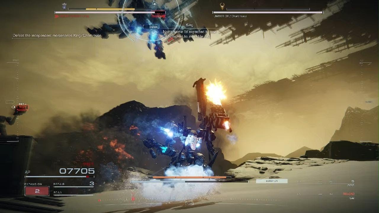 ARMORED CORE VI Melee Slaughter 1 v 3 Story Mission - YouTube