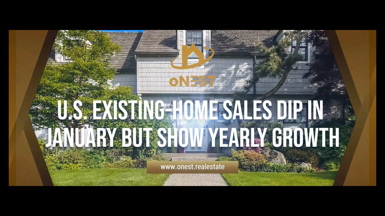U.S. Existing-Home Sales Dip in January but Show Yearly Growth - YouTube