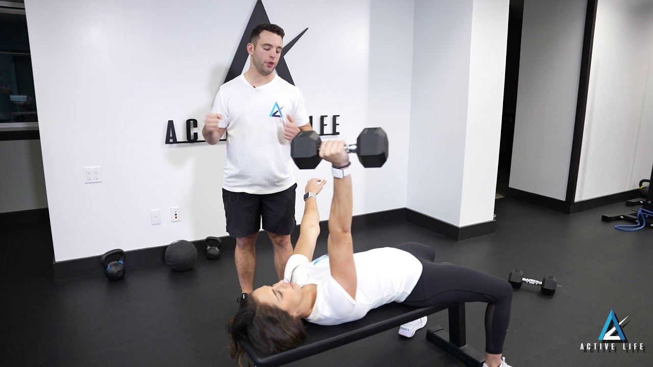 Single Arm Dumbbell Bench Press - YouTube