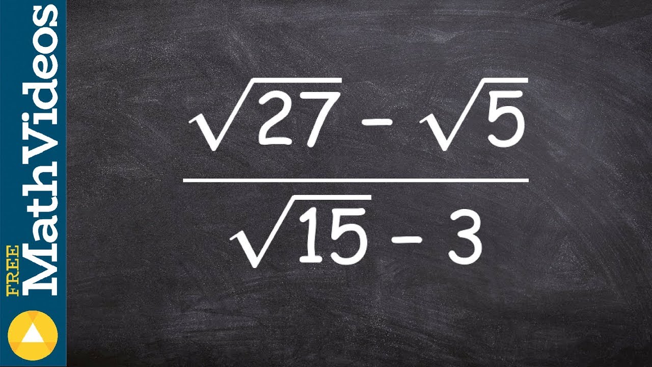 Apply foil to rationalize the denominator with two binomials ex 12 ...