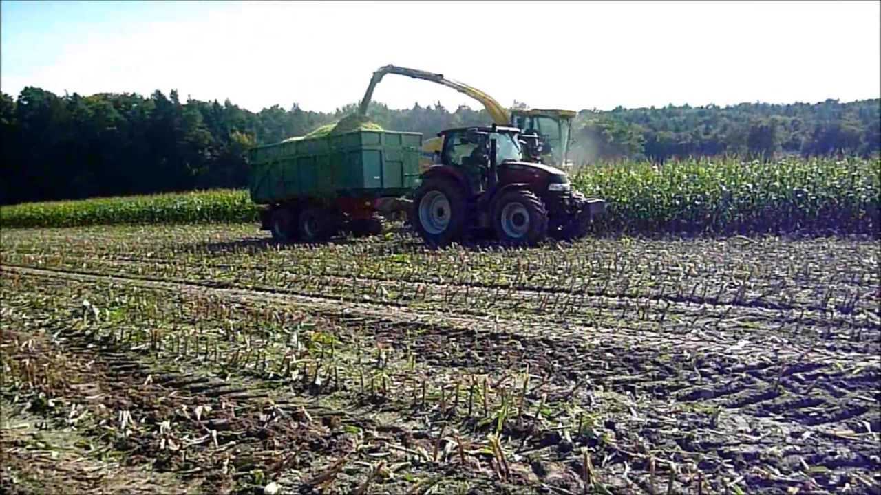 Maishäckseln 2013 mit New Holland FR 9080 und Claas, Case , John Deere ...