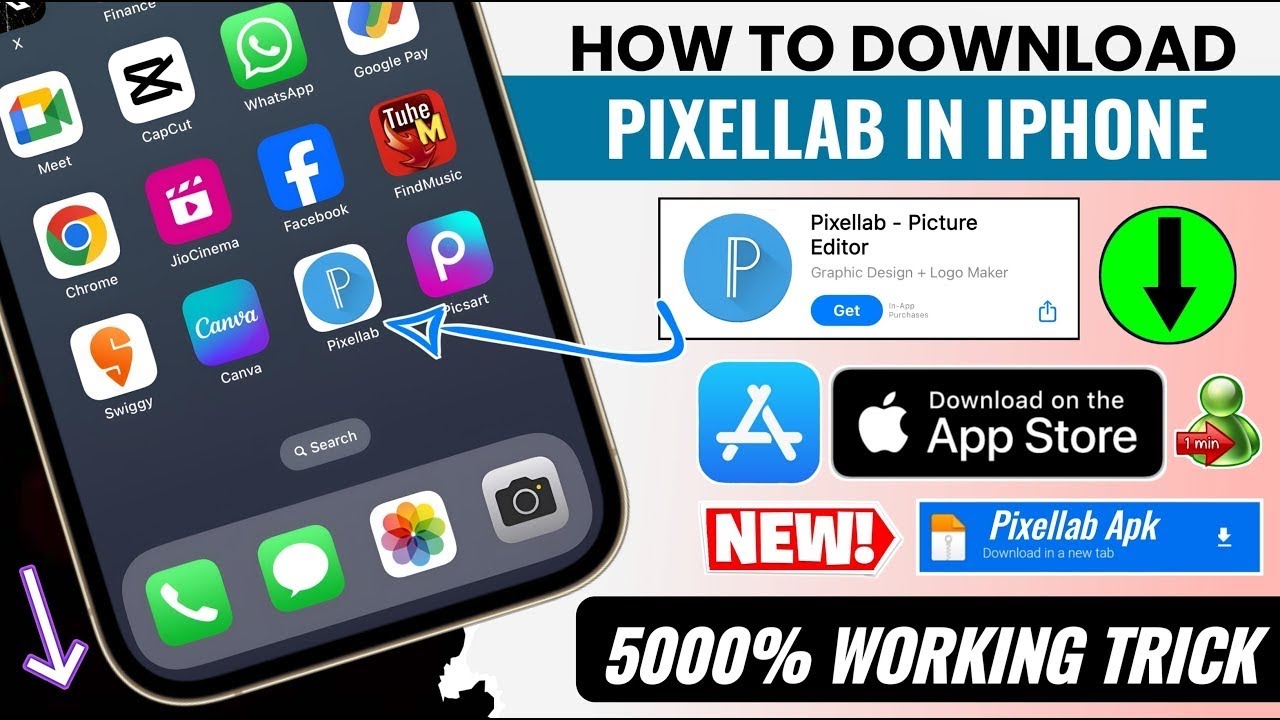 Haw to download pixelab in iPhone || Pixellab editing - YouTube