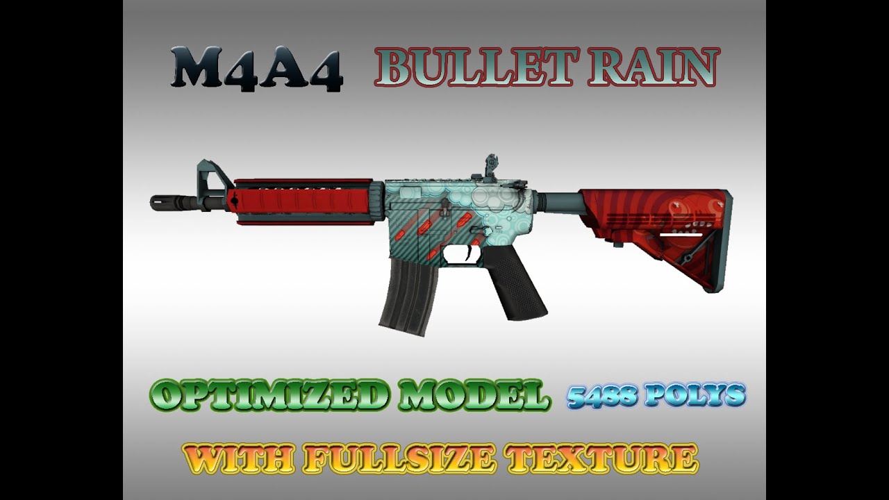 CSGO M4A4 Bullet rain HD skin for CS 1 6 - YouTube