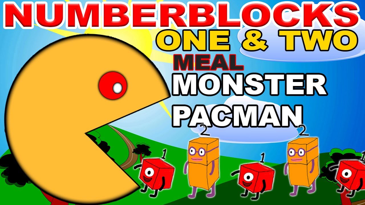 NUMBERBLOCKS 1 and 2 Feed MONSTER PACMAN😰😰😰 - YouTube
