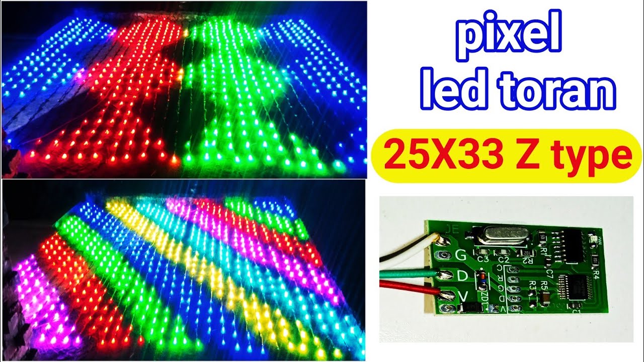 pixel LED toran new design 25x33//pixel jhalar decoration//pixel LED ...
