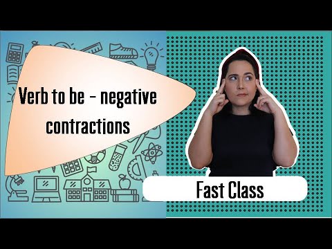 Aprenda - Verb to be - negative contractions - 012 - YouTube