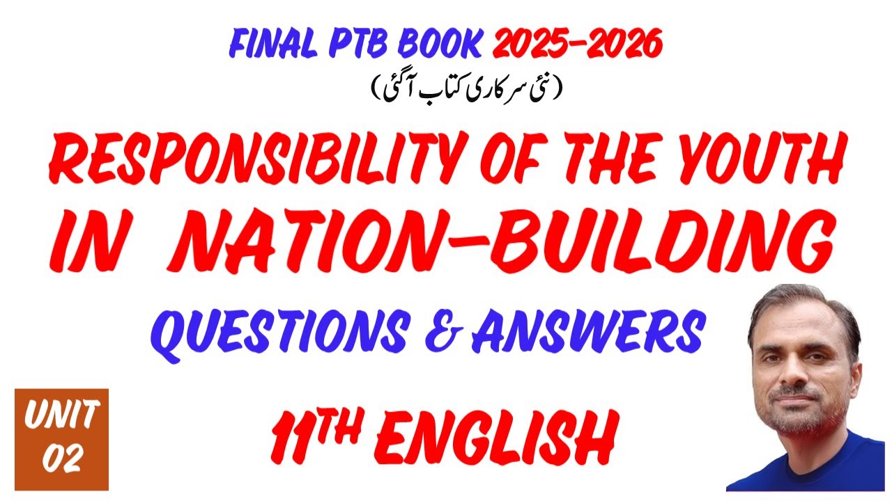 11th English (Final PTB Book 2025-2026) Responsibility of the Youth in ...