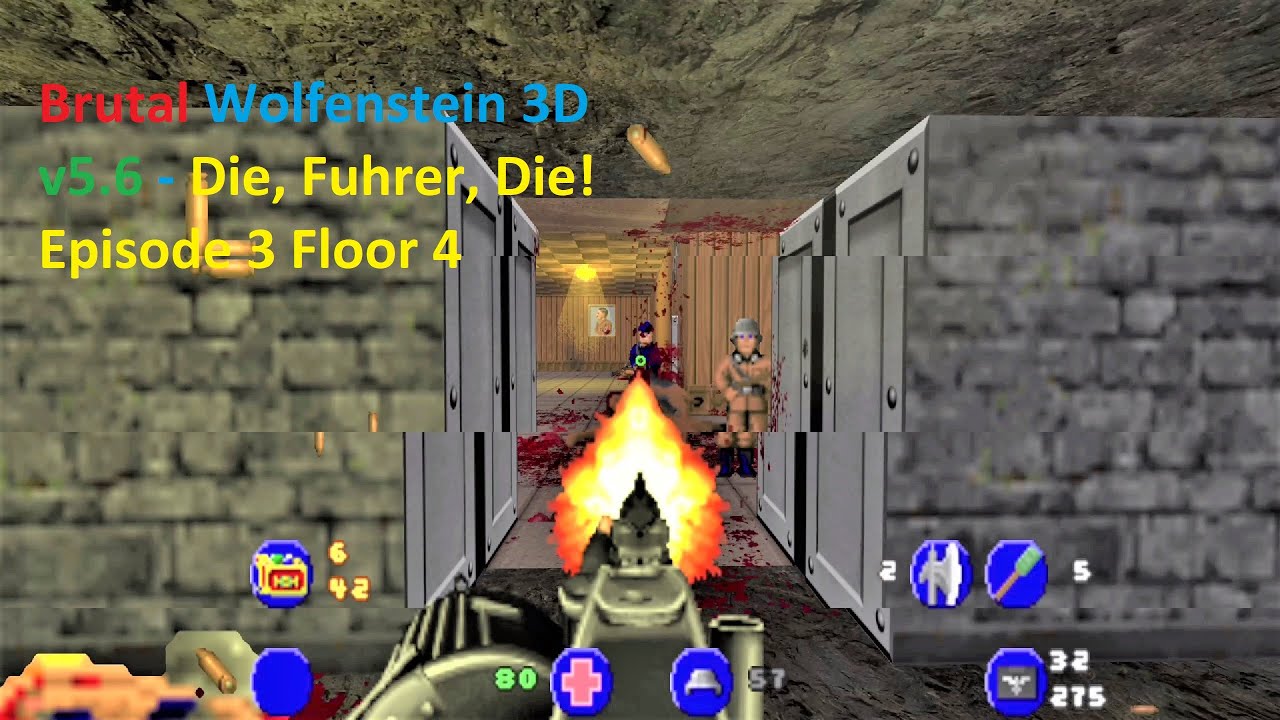 Brutal Wolfenstein 3D V5.6 Episode 3 Level 4 [100% EVERYTHING] - All ...