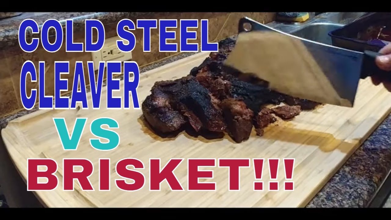 COLD STEEL BRISKET CHOP!!!! MONSTER CLEAVER! - YouTube