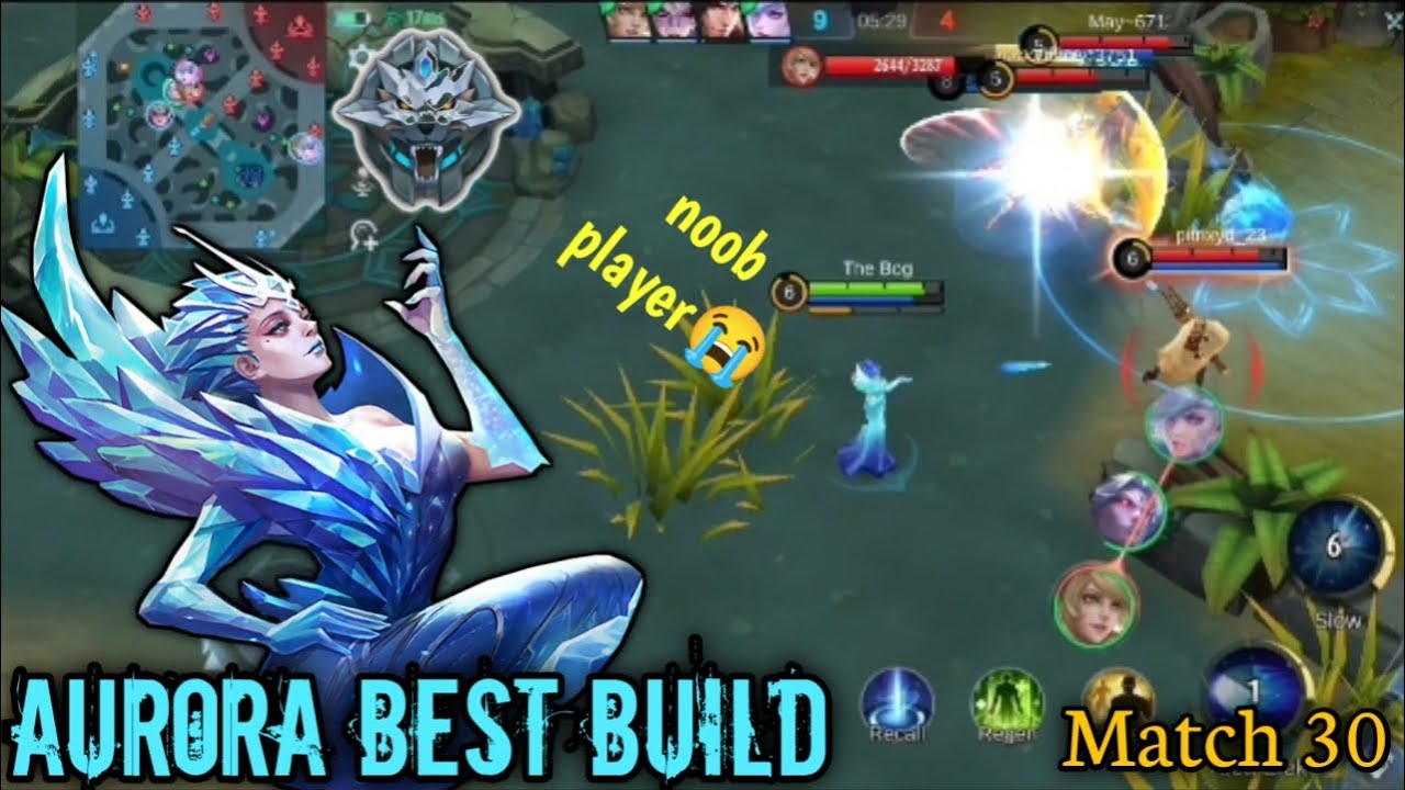 Aurora best build| by noob player🤣| Road to Mythic😭| GM III• Mobile ...