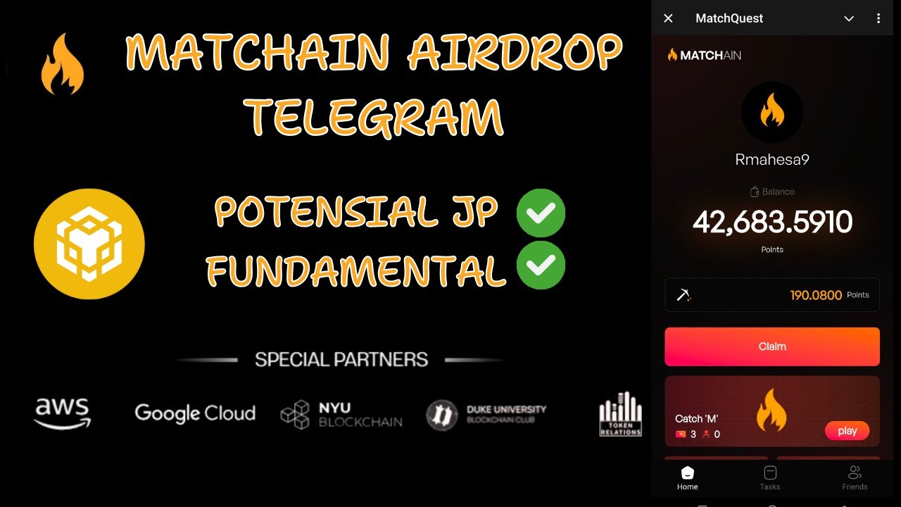 Matchain Airdrop Telegram Gratis Pesain Blum Sangat Potensial - YouTube