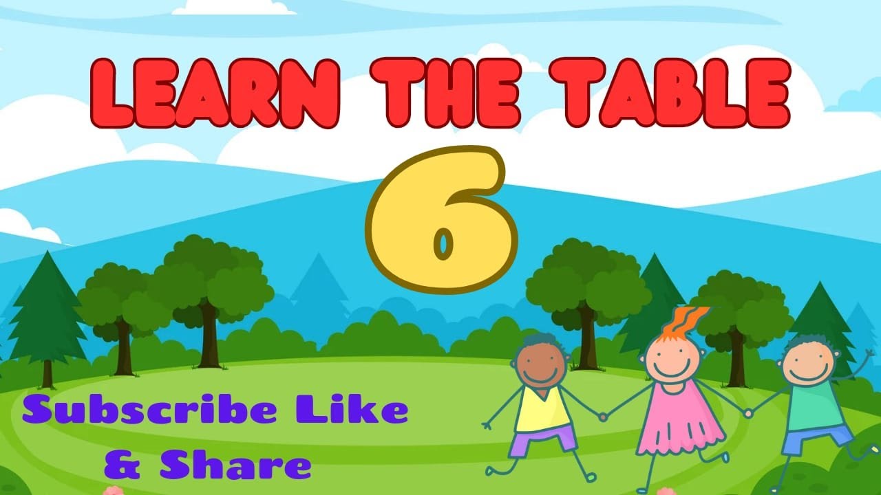 Learn the table of 6 | Educational videos for Kids | table of six | # ...