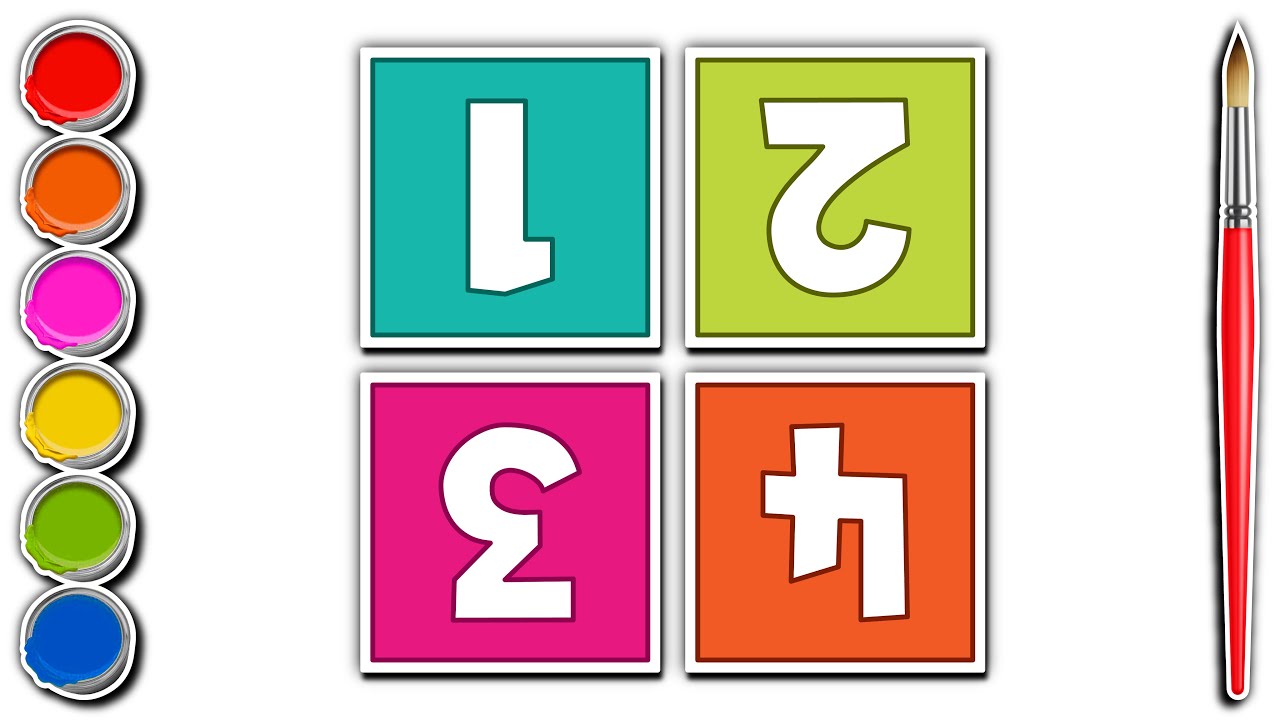 🔟 How to Draw 1234 Blocks Step by Step (Coloring Number Blocks) Learn ...