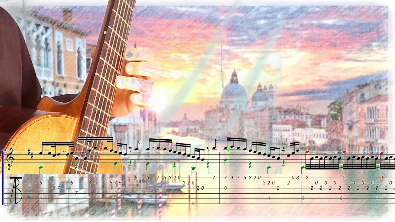 Vivaldi Concerto for Guitar and Strings in D maior RV93, 2nd movement ...