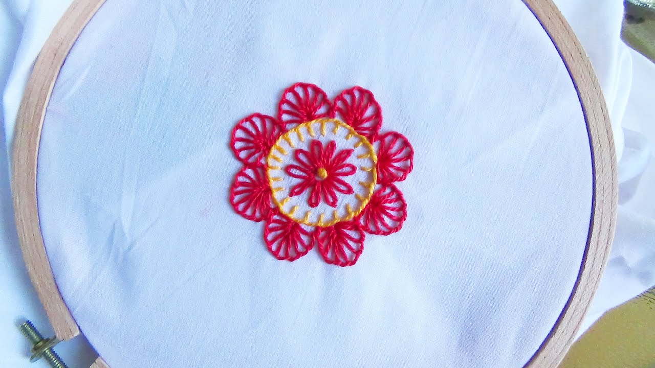 Hand Embroidery: Button Hole Stitch - YouTube