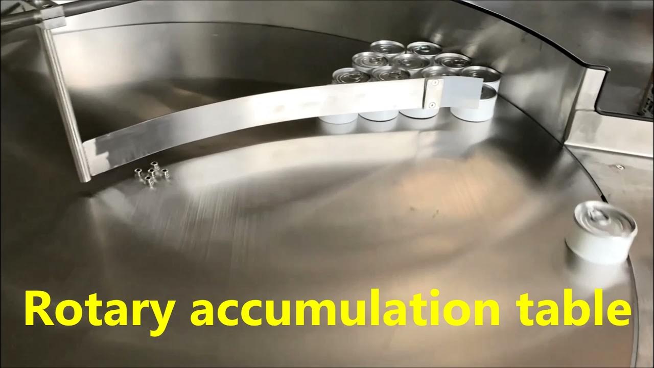 Unscramble and accumulate rotary table,bottle accumulation systems for tin bottle in feed tables ...
