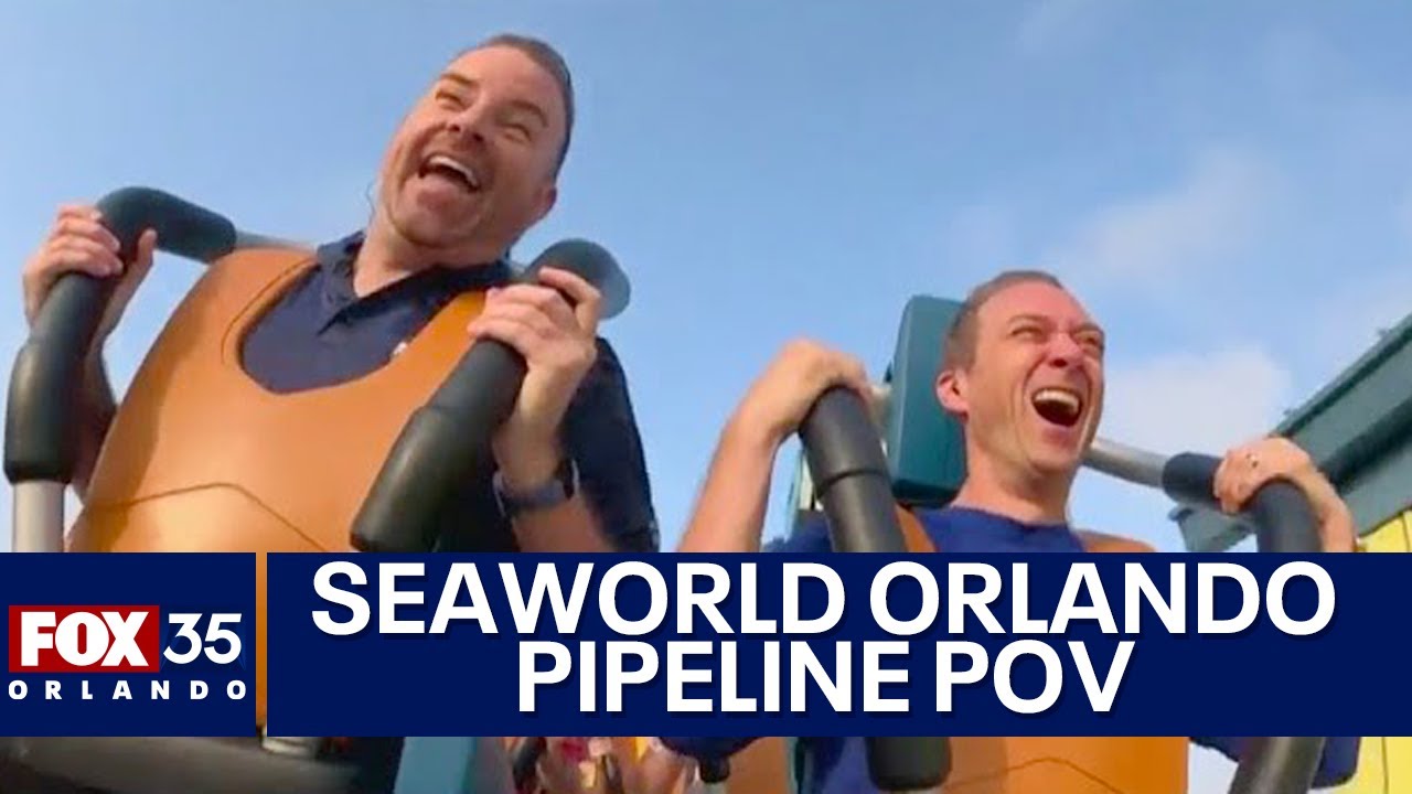 Ride POV: SeaWorld new Pipeline surf coaster - YouTube