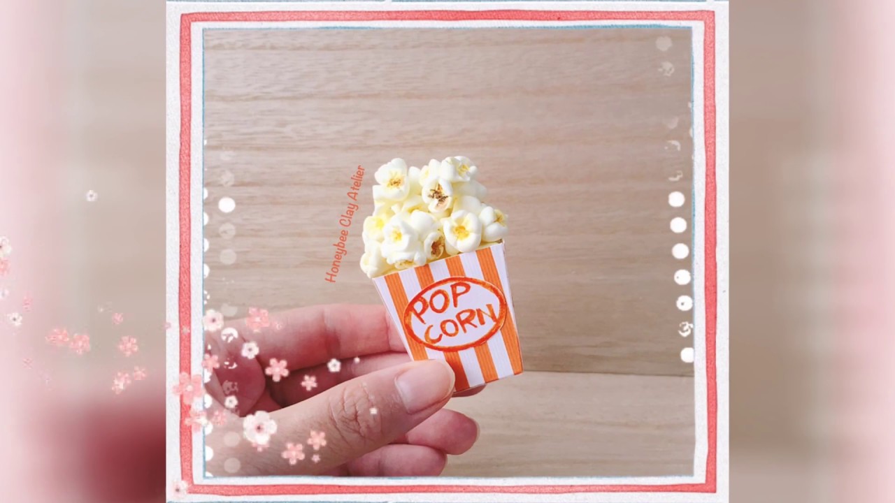 小蜜蜂迷你教學-爆米花黏土教學 Polymer Clay Tutorial -Popcorn part1 - YouTube