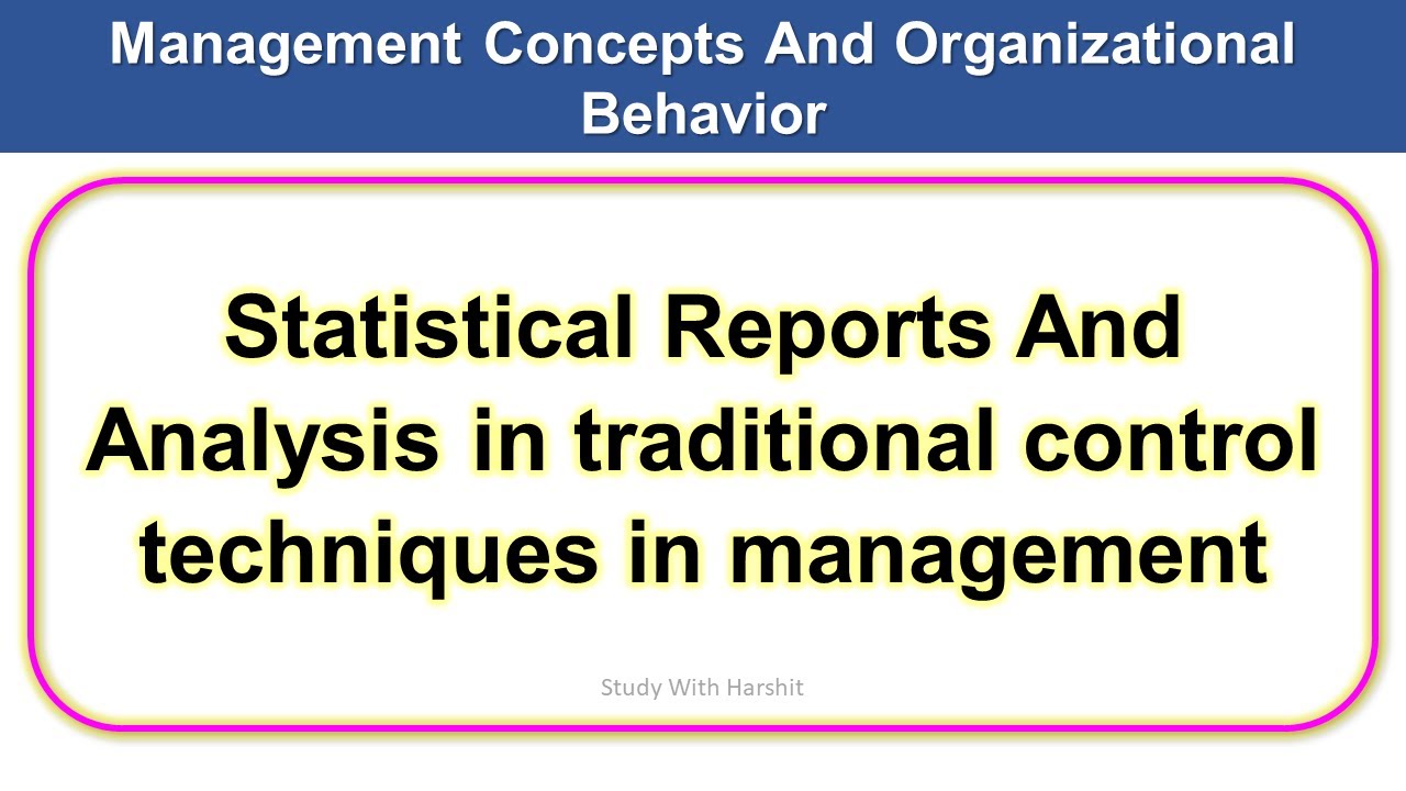 Statistical Reports And Analysis in traditional control techniques in ...