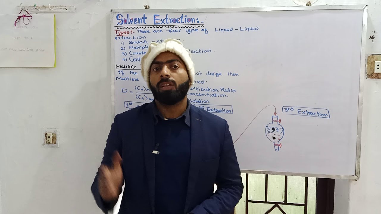 Multiple extraction || Types of solvent extraction || Solvent ...