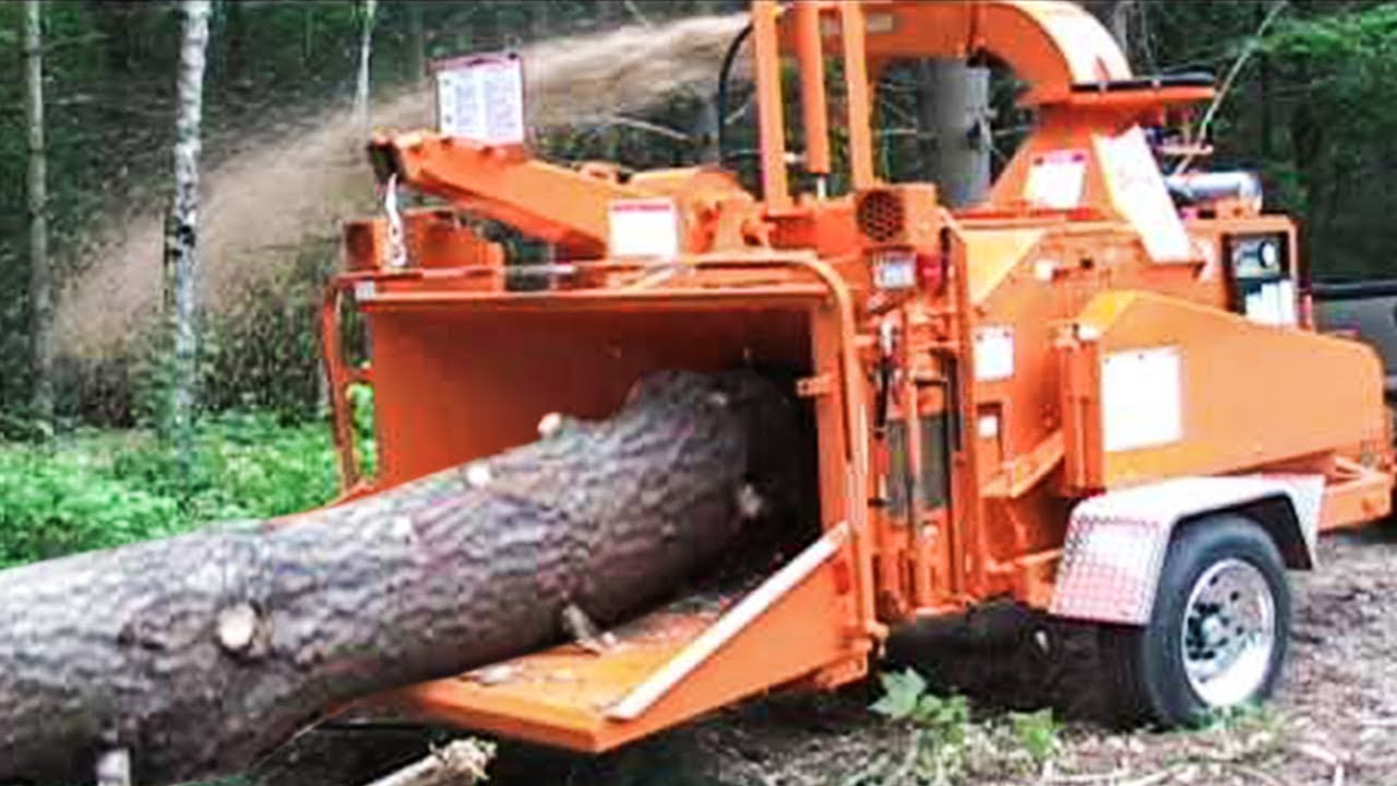 Extreme Dangerous Wood Chipper Machines Working, Fastest Big Tree ...