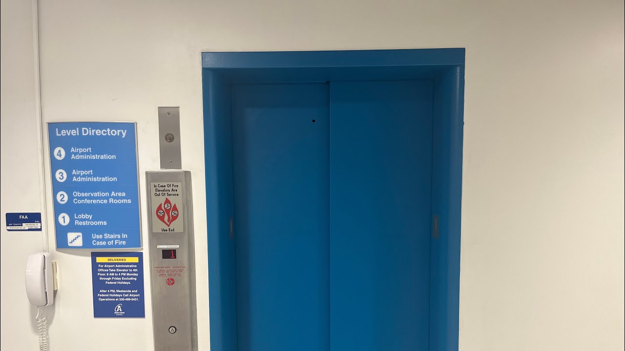 EPIC 1961 Canton (Dover) Hydraulic Elevator at the Akron Canton Airport ...