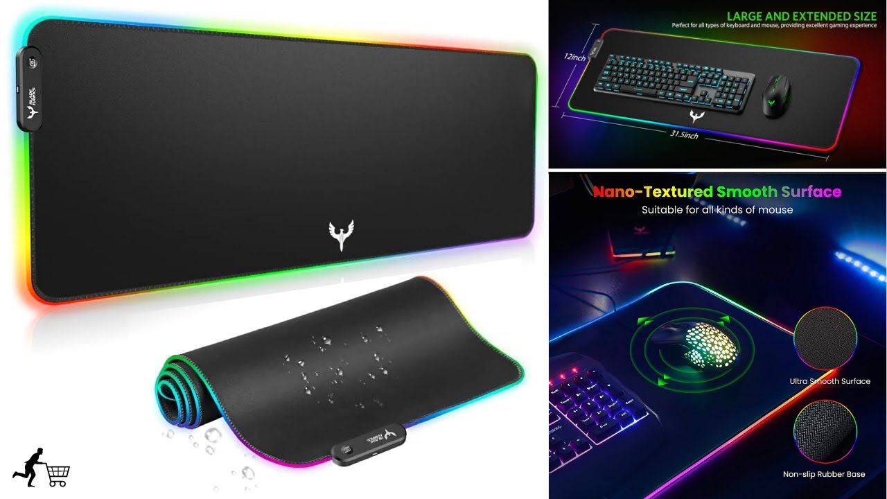 Blade Hawks RGB Gaming Mouse Pad, Extra Large Extended Soft LED Mouse ...
