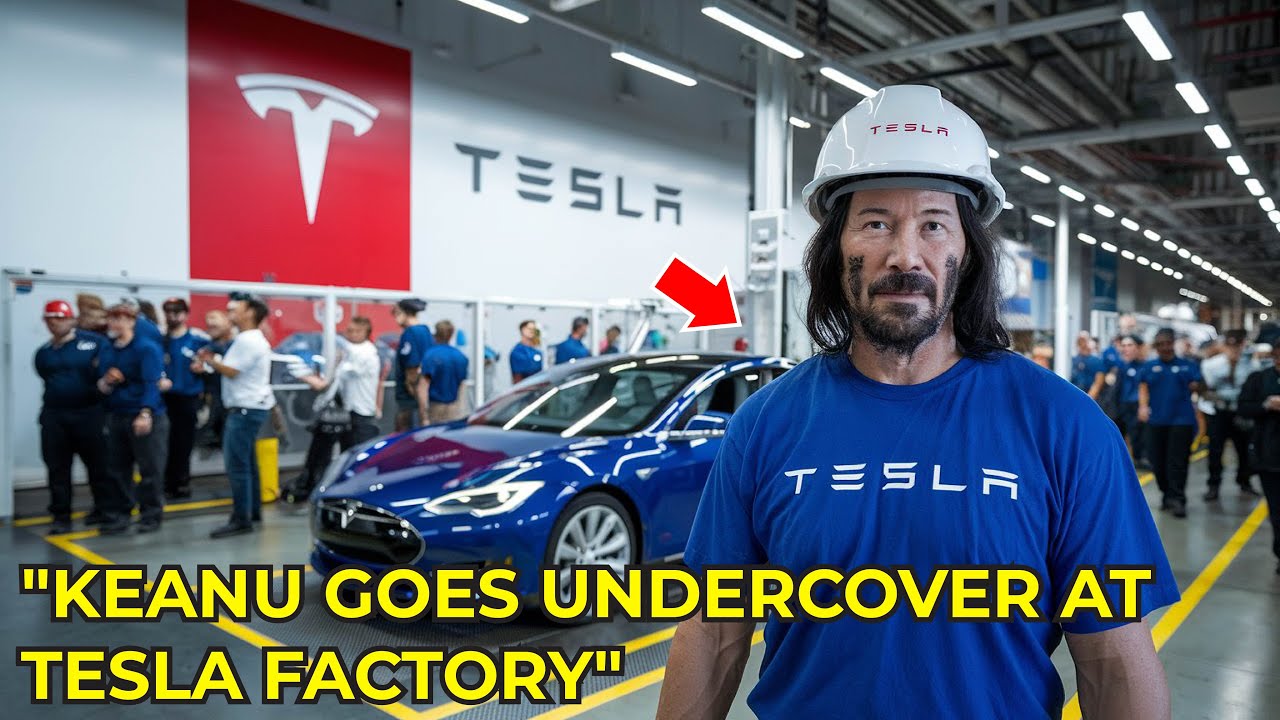 Keanu reeves goes undercover at tesla factory what happened next will ...