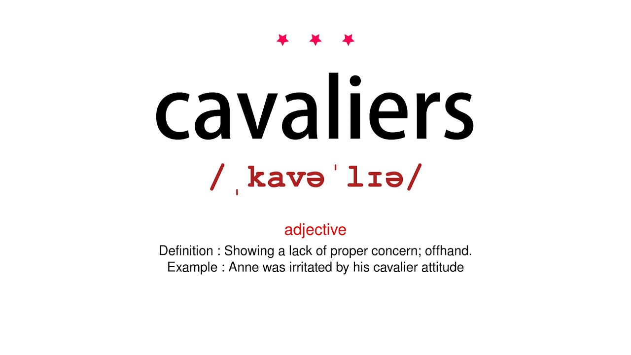 How to pronounce cavaliers - Vocab Today - YouTube