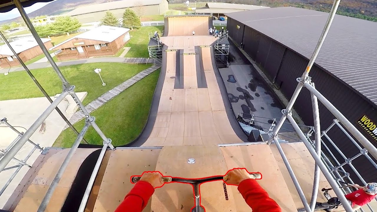 CRAZY SCOOTER TRICKS ON BIGGEST RAMP IN AMERICA! - YouTube